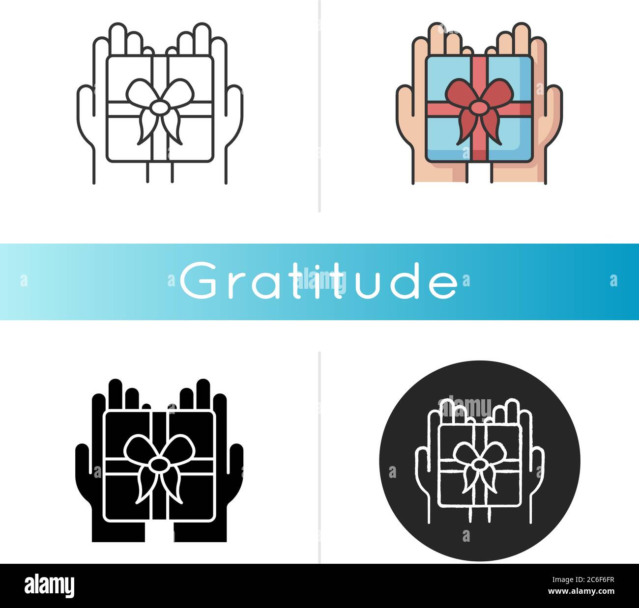 Gratitude icon. Thankfulness, sign of appreciation, feeling grateful ...