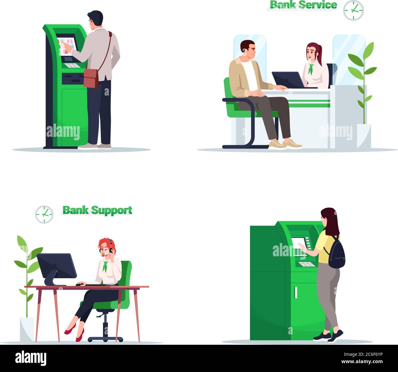 Bank advisor client Stock Vector Images - Alamy