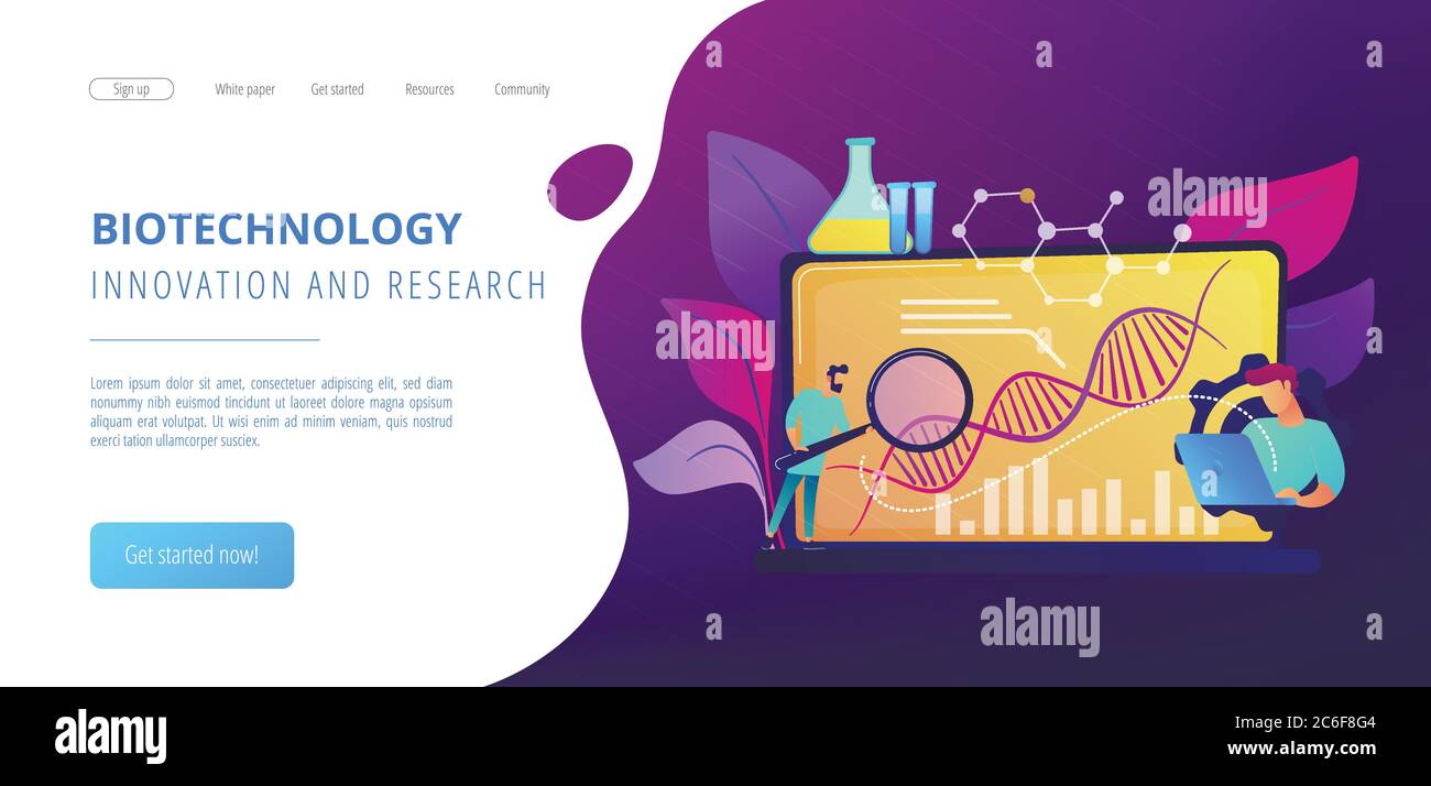 Biotechnology concept landing page Stock Vector Image & Art - Alamy