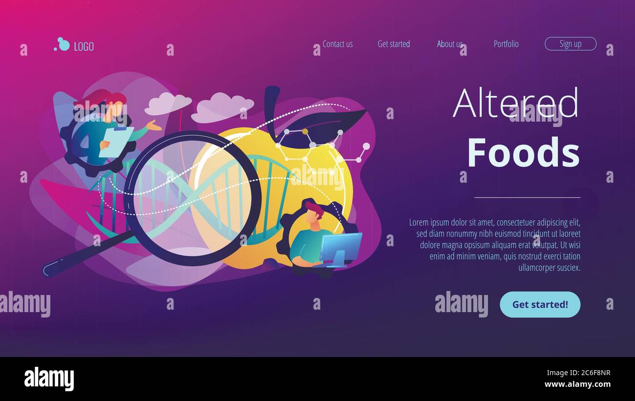 Genetically modified foods concept landing page Stock Vector Image & Art - Alamy