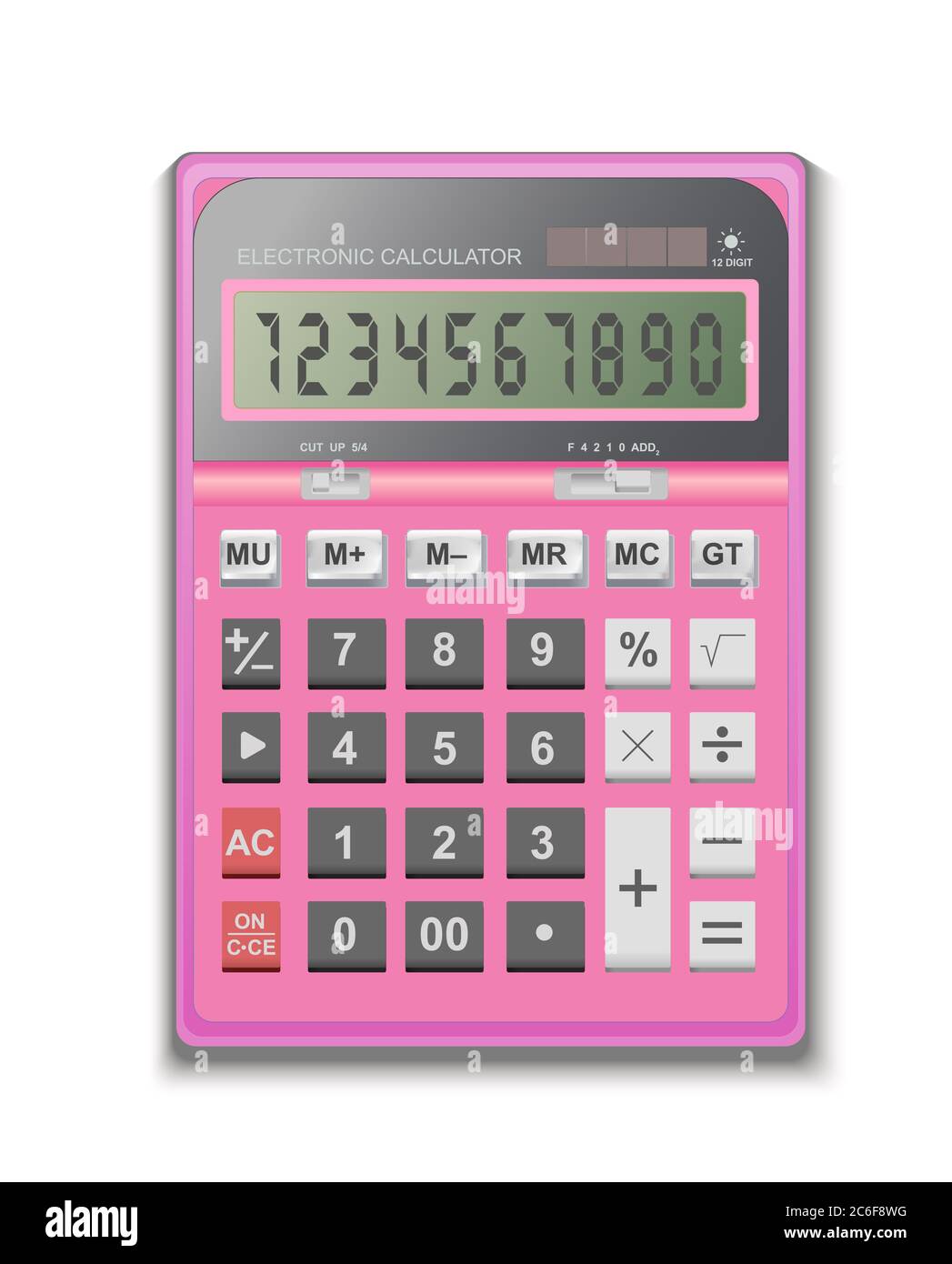 Calculator pink women's 3d realistic, for calculating loan, credit ...