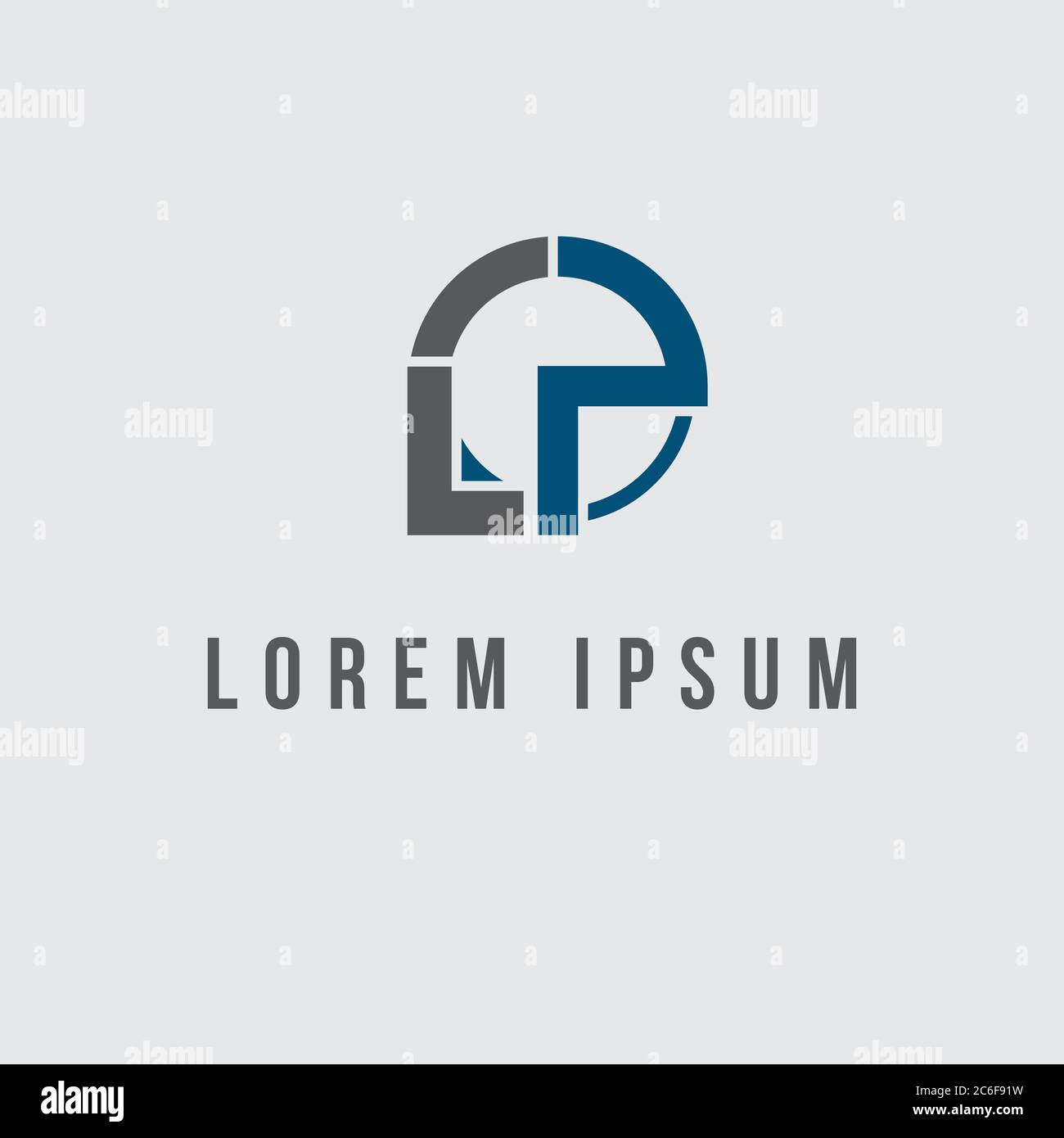 Initial LP letter symbol design vector template. Abstract letter LP ...