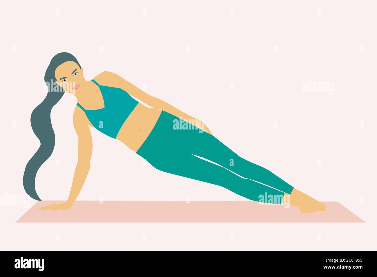 Exercise illustration plank hi-res stock photography and images - Alamy