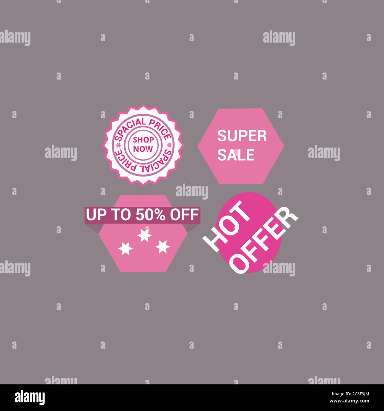 Sale discount icons. Special offer price signs. Promotion label design ...