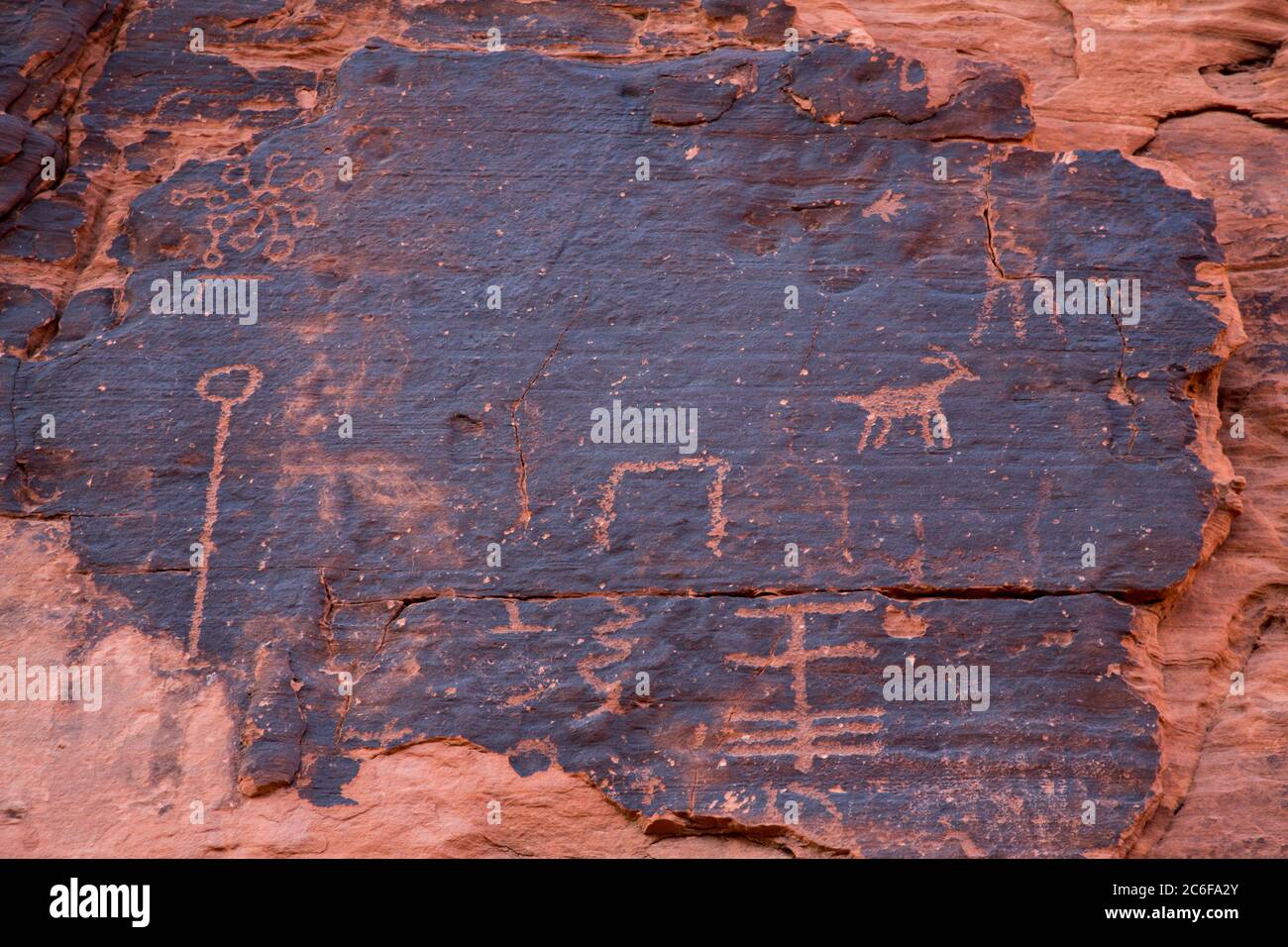 Ancient Petroglyphs in the Valley of Fire, Nevada, USA Stock Photo - Alamy