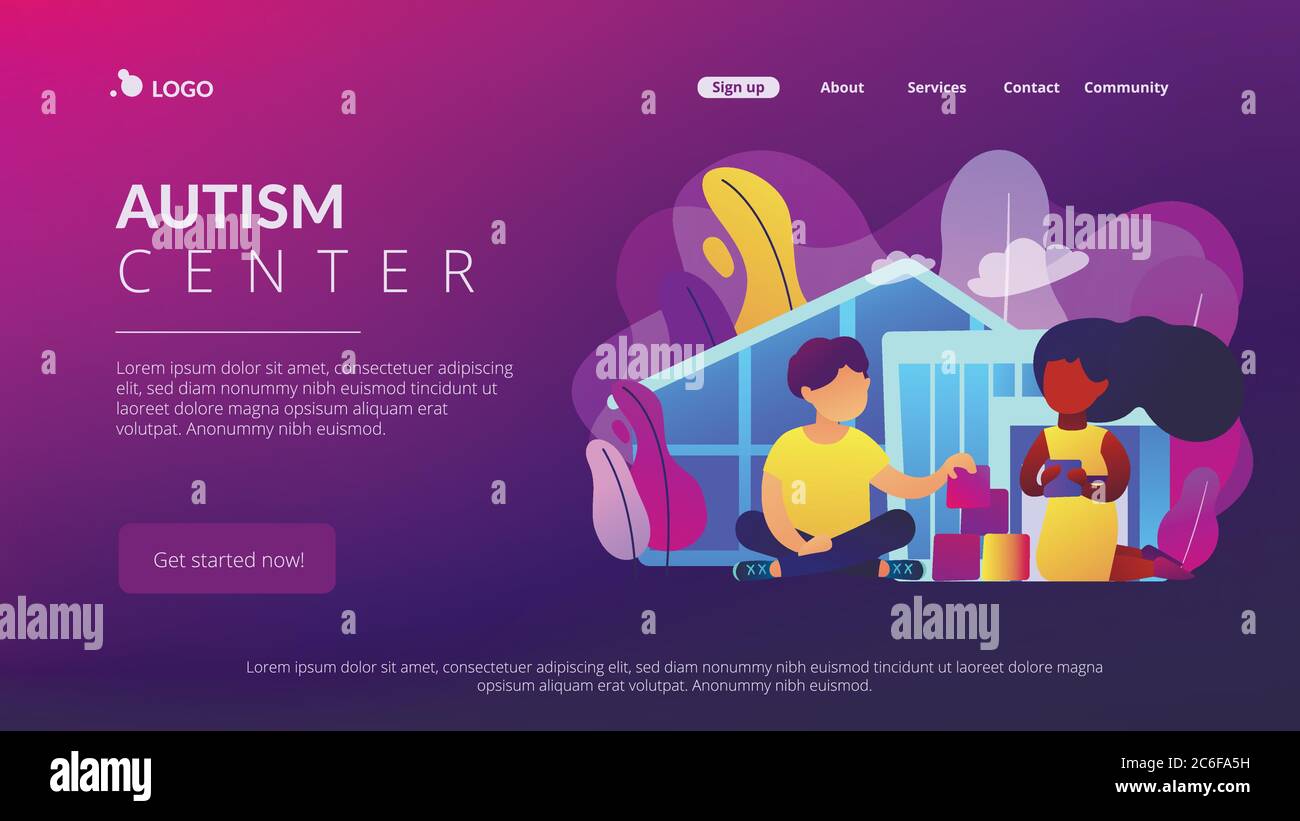 Autism center concept landing page Stock Vector Image & Art - Alamy