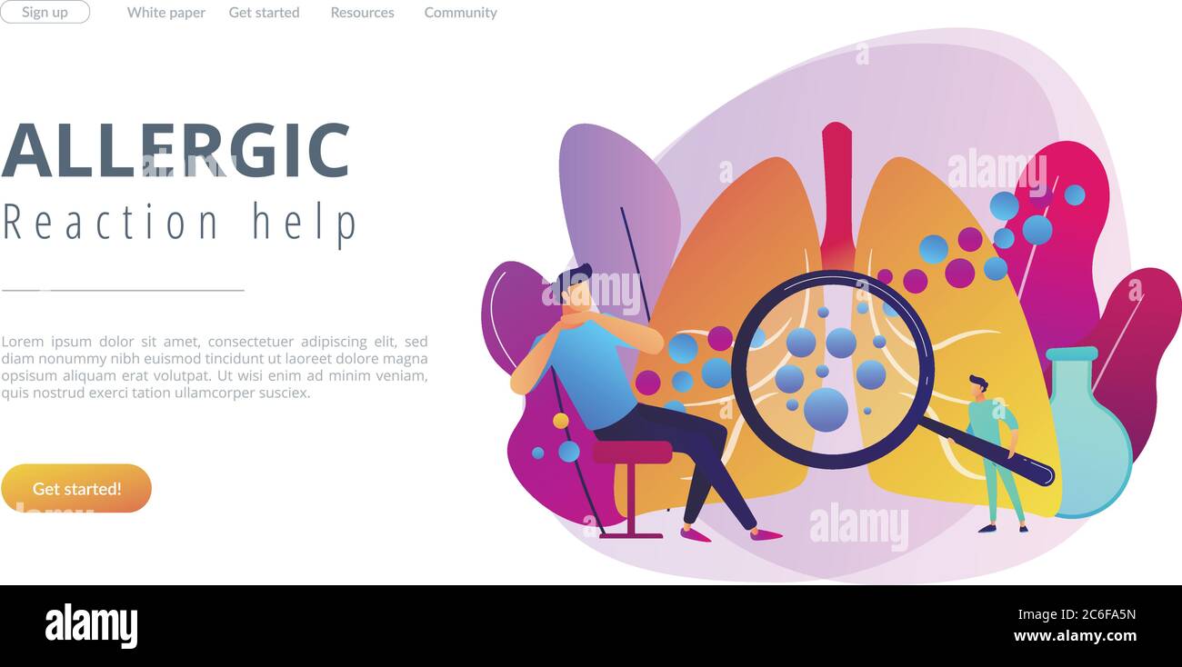 Laboratory web concept landing Cut Out Stock Images & Pictures - Alamy