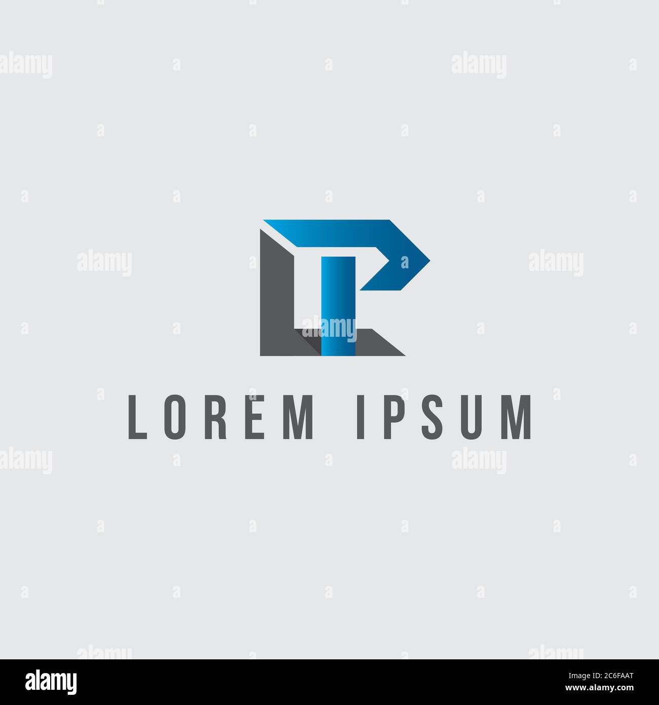 Initial LP letter symbol design vector template. Abstract letter LP ...