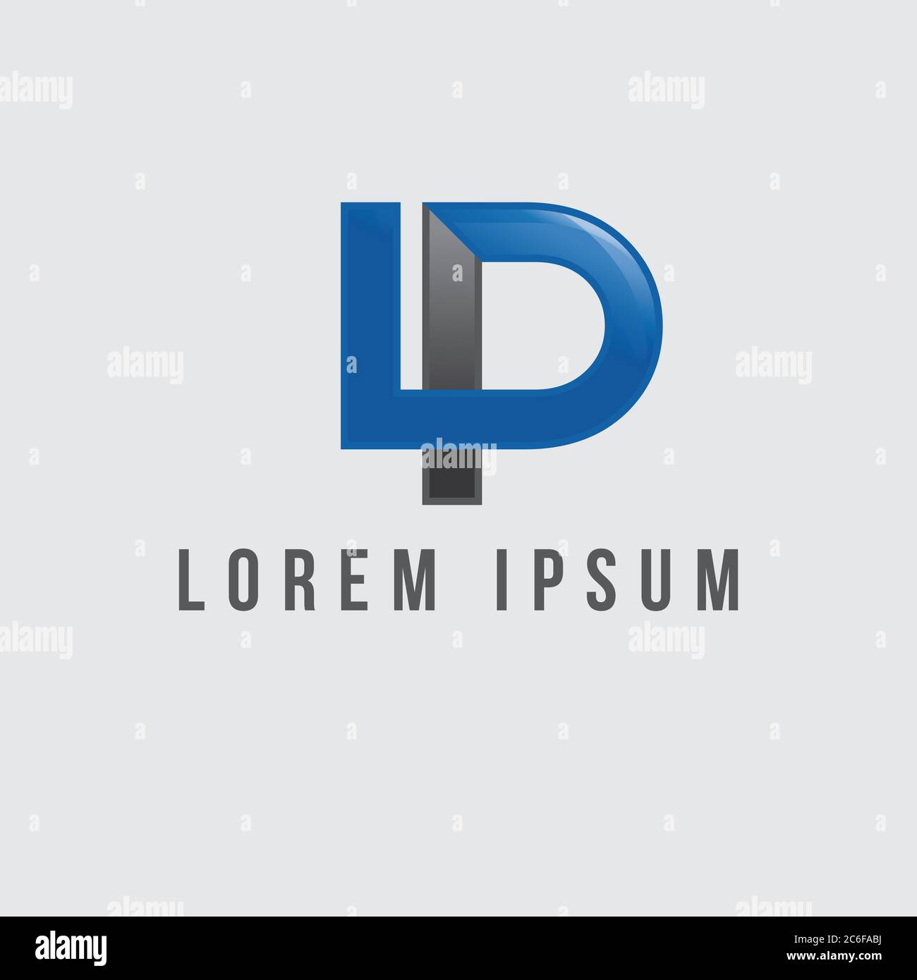 Initial LP letter symbol design vector template. Abstract letter LP ...