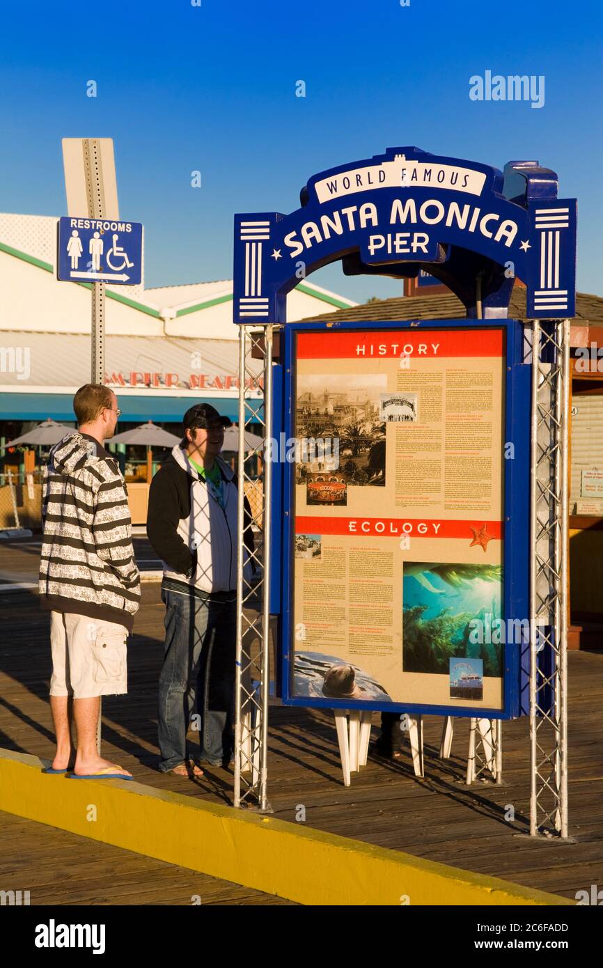 Santa monica beach sign hi-res stock photography and images - Alamy
