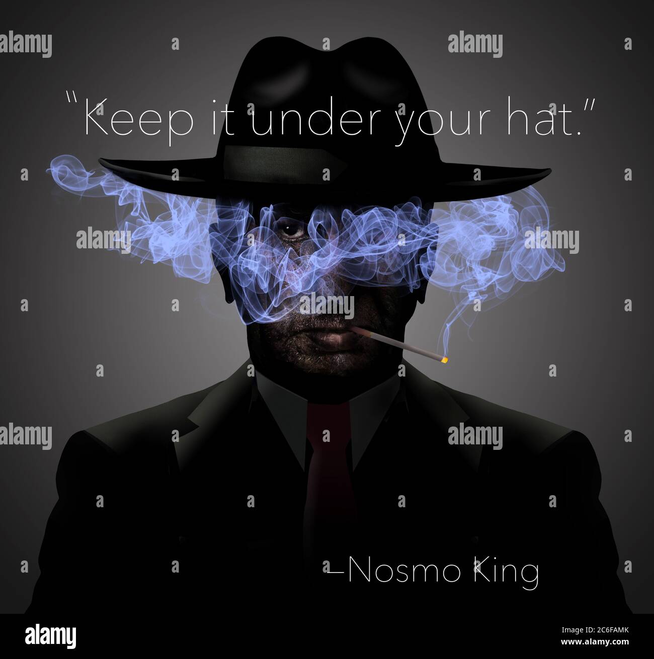 This no smoking image shows a dark ominous man in shadows with light ...