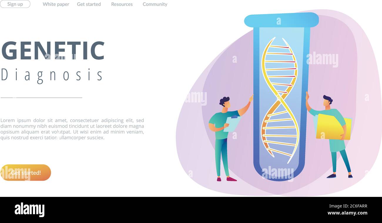 Dna genetic testing illustration Cut Out Stock Images & Pictures - Alamy