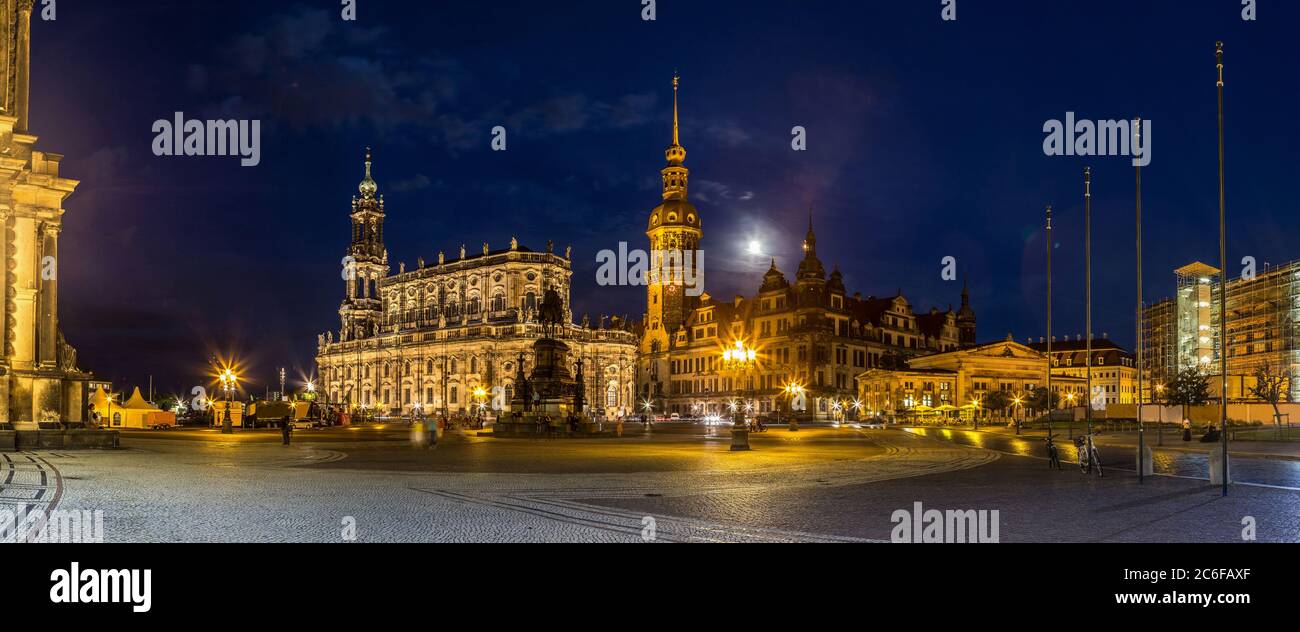 x-Night view of Dresden. Beautiful summer night Stock Photo - Alamy