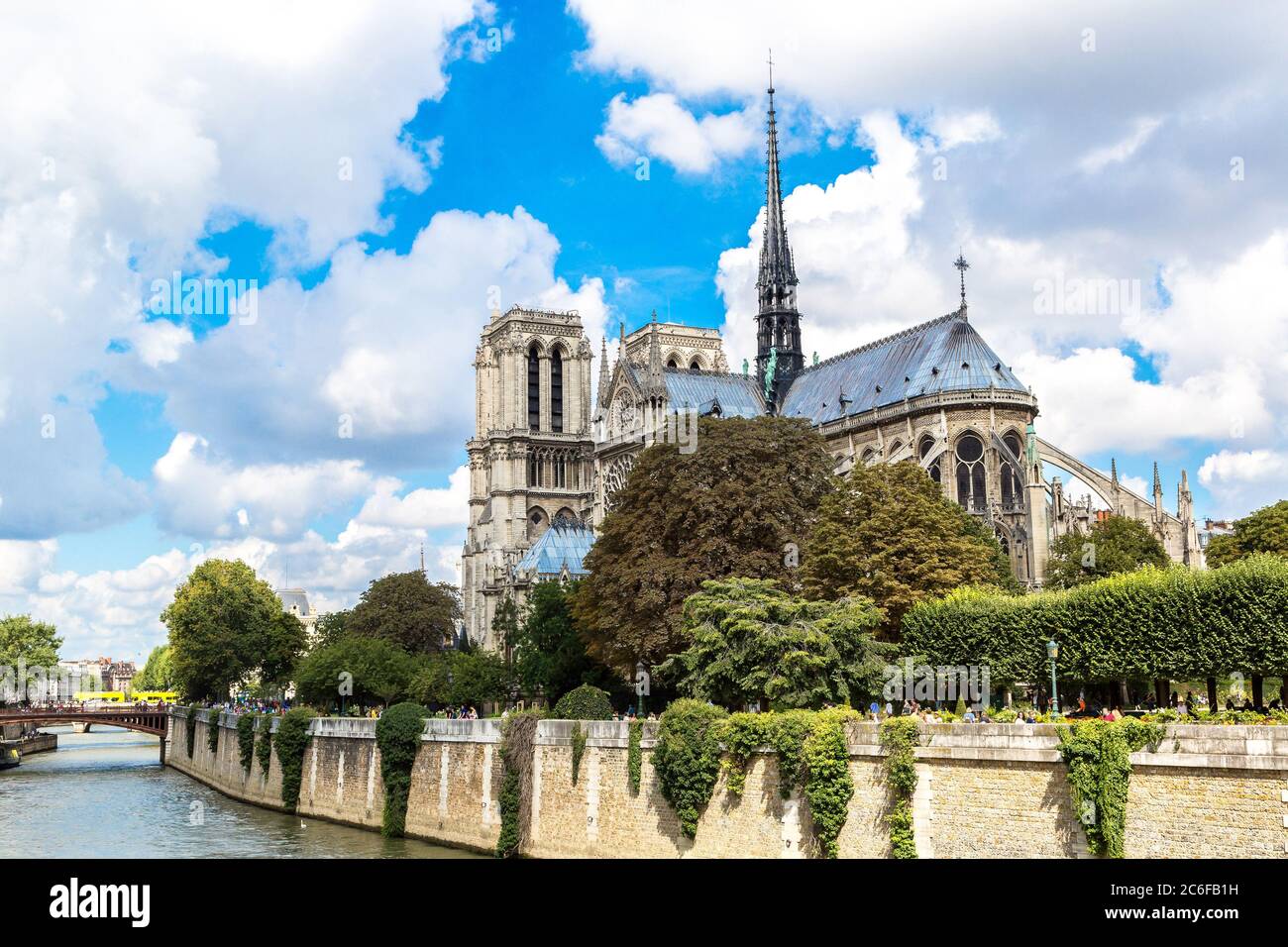 Seine and Notre Dame de Paris is the one of the most famous symbols of ...