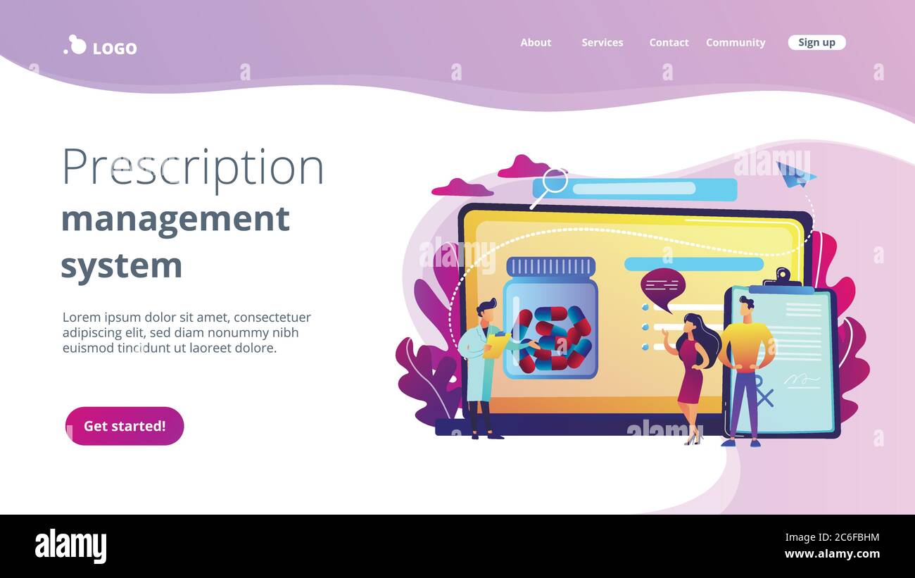 Prescription management Stock Vector Images - Alamy