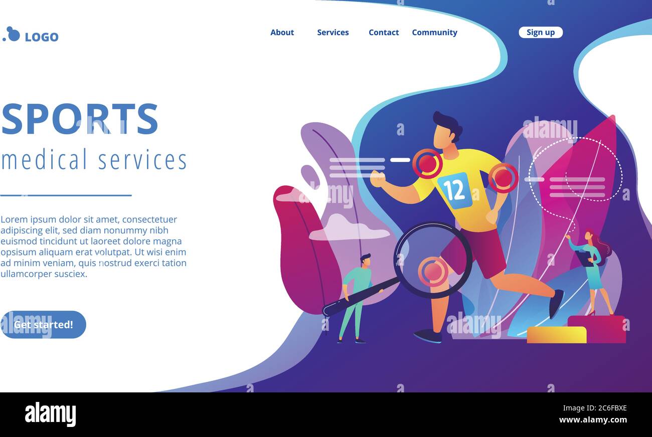 Sports medicine concept landing page Stock Vector Image & Art - Alamy