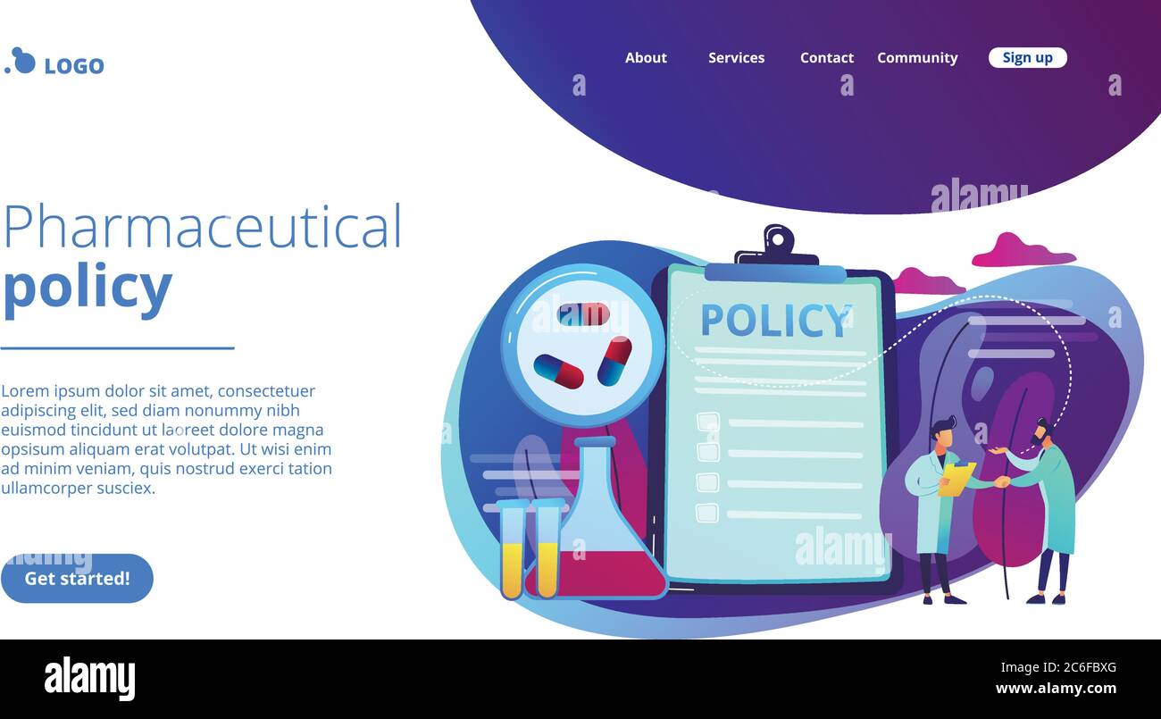 Pharmaceutical policy concept landing page Stock Vector Image & Art - Alamy