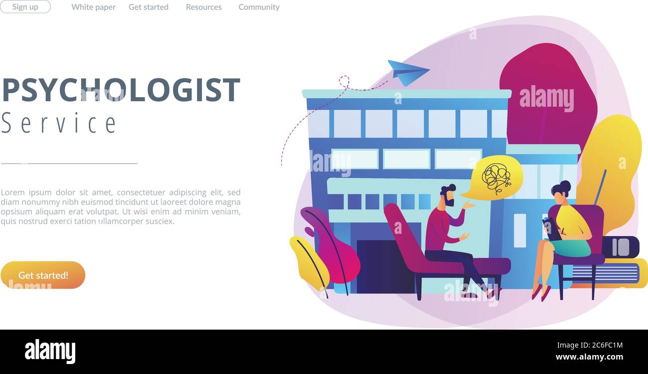 Psychologist service concept landing page Stock Vector Image & Art - Alamy