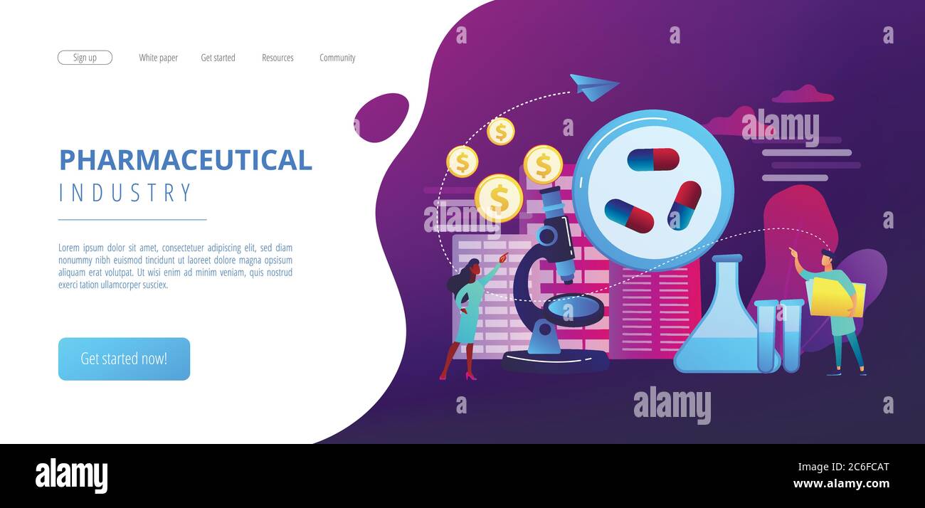 Pharmacological business concept landing page Stock Vector Image & Art ...