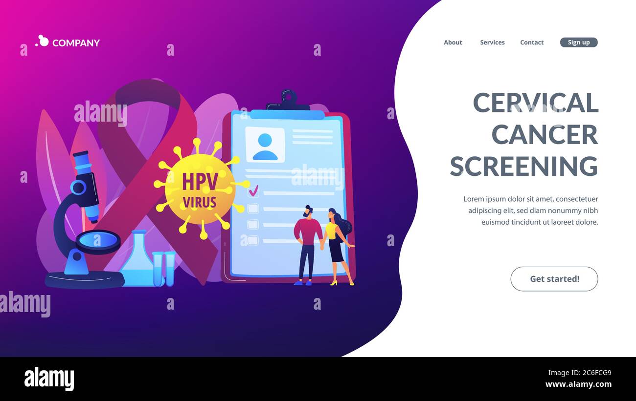 Risk factors for HPV concept landing pageation Stock Vector Image & Art ...