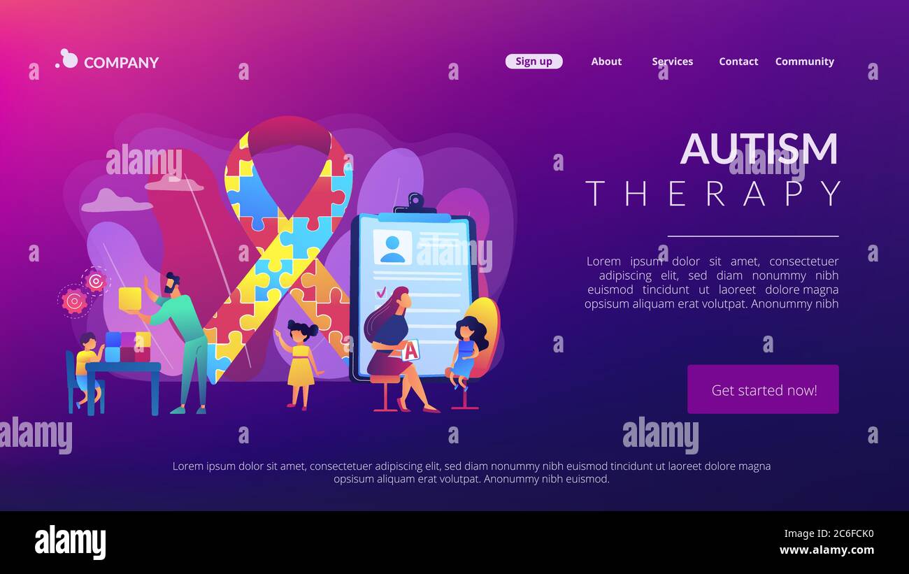 Autism child therapy Stock Vector Images - Alamy