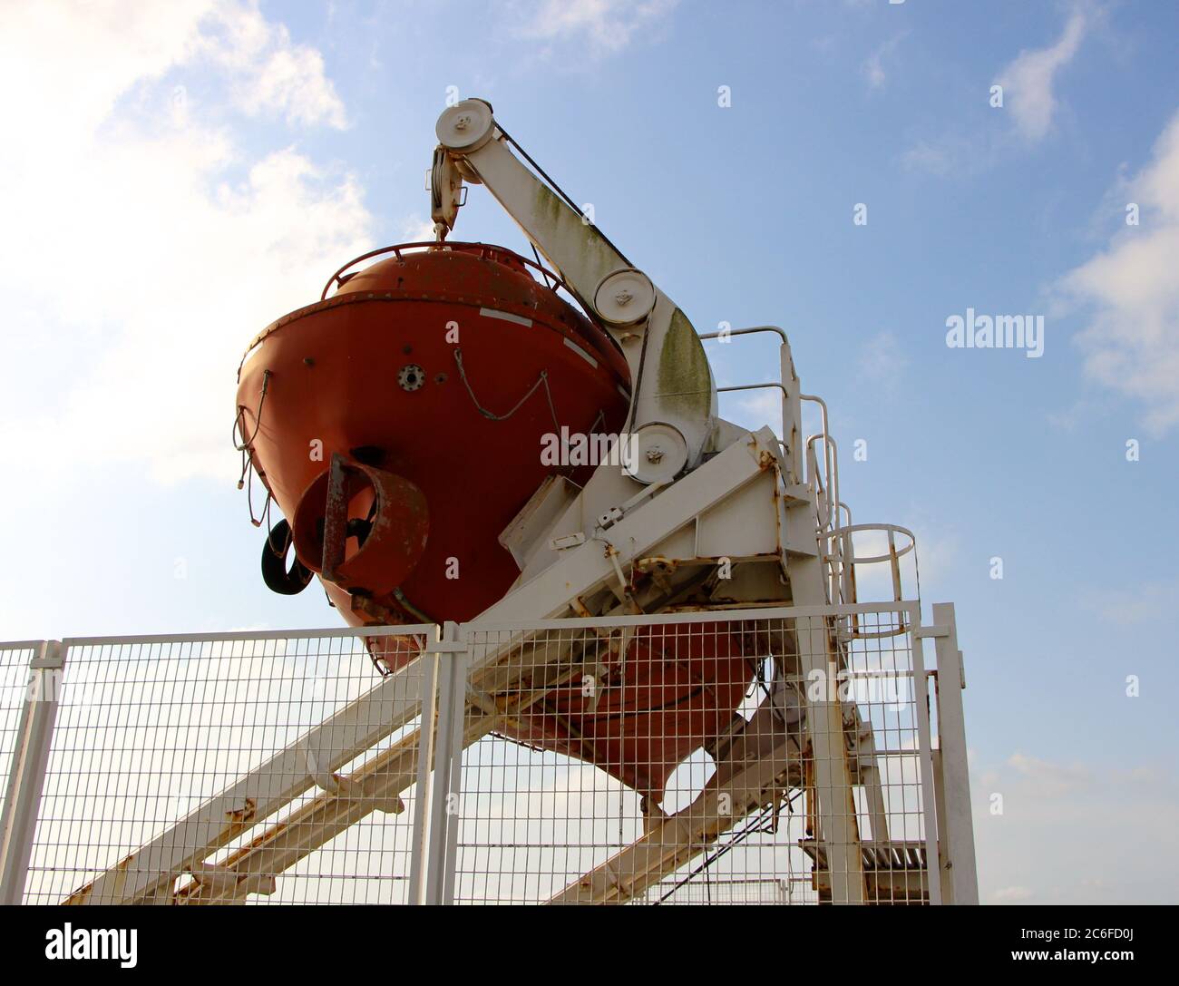 Marine lifeboat capsule hi-res stock photography and images - Alamy