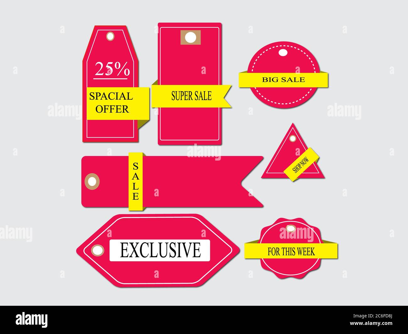Sale discount icons. Special offer price signs. Promotion label design ...