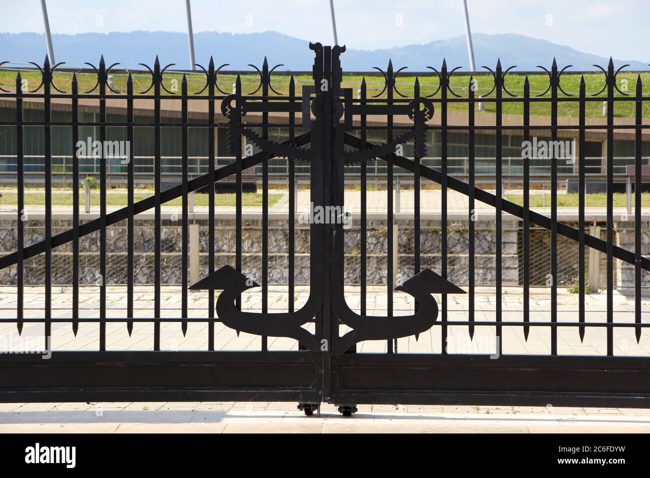 Aged Spanish Iron Gates Old Wrought Iron Gate Consists Of Beautiful