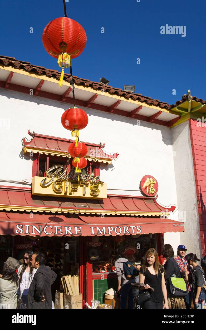 Stores in Chinatown, Los Angeles, California, USA Stock Photo - Alamy