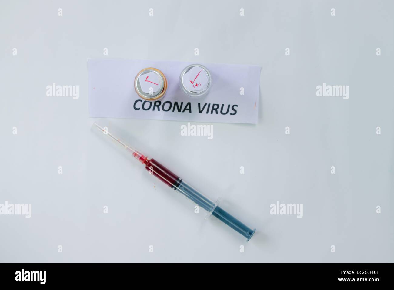 Cornavirus or covid19 test sample showing positive result in the lab ...