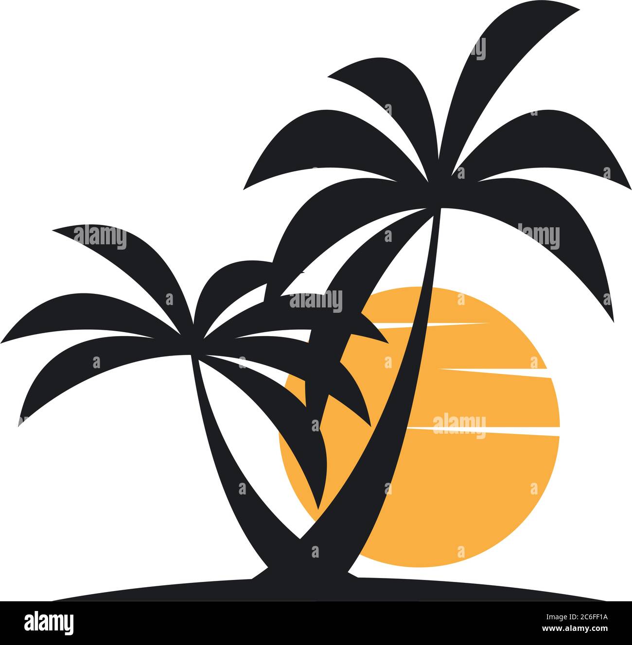 Palm tree summer logo template vector illustration Stock Vector Image ...