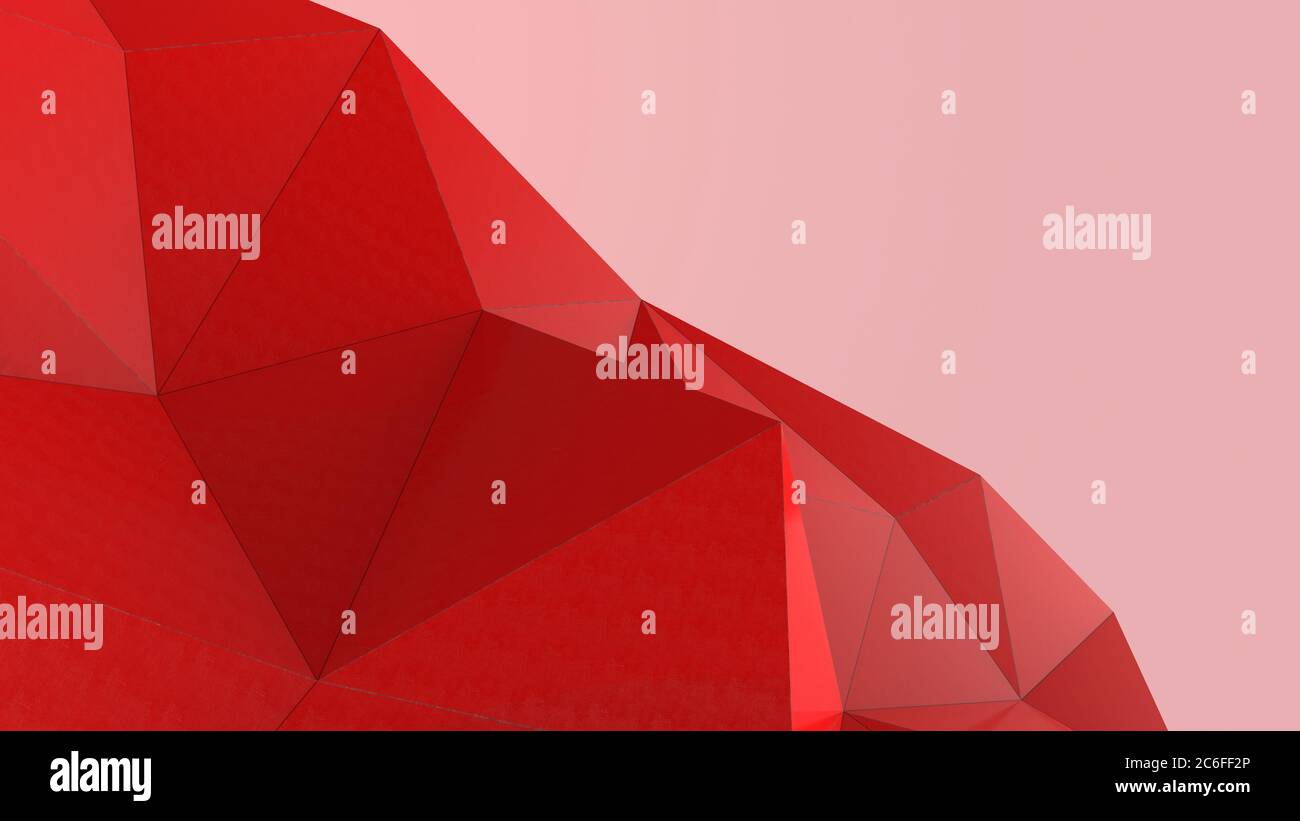 Red abstract modern crystal background. Polygon, Line, Triangle pattern ...