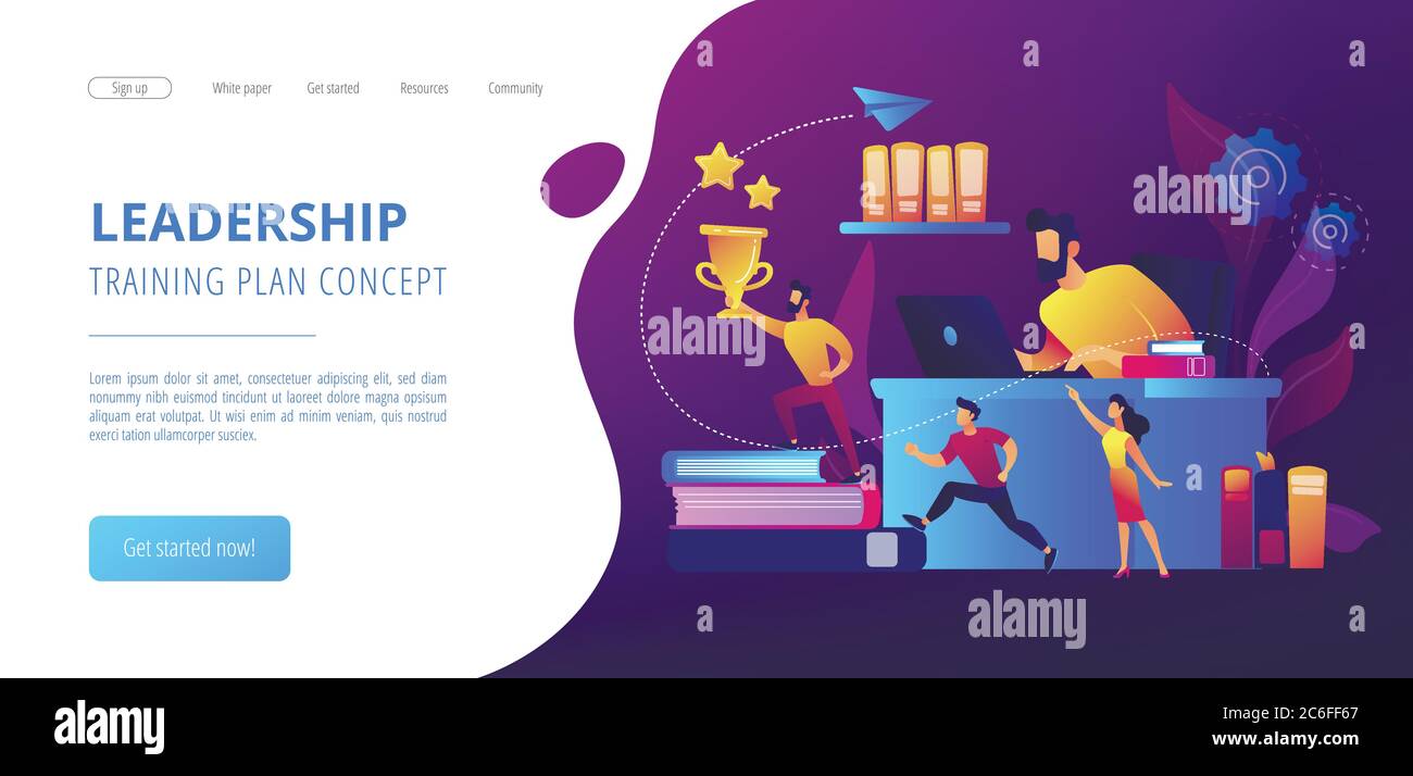 Leadership concept landing page Stock Vector Image & Art - Alamy