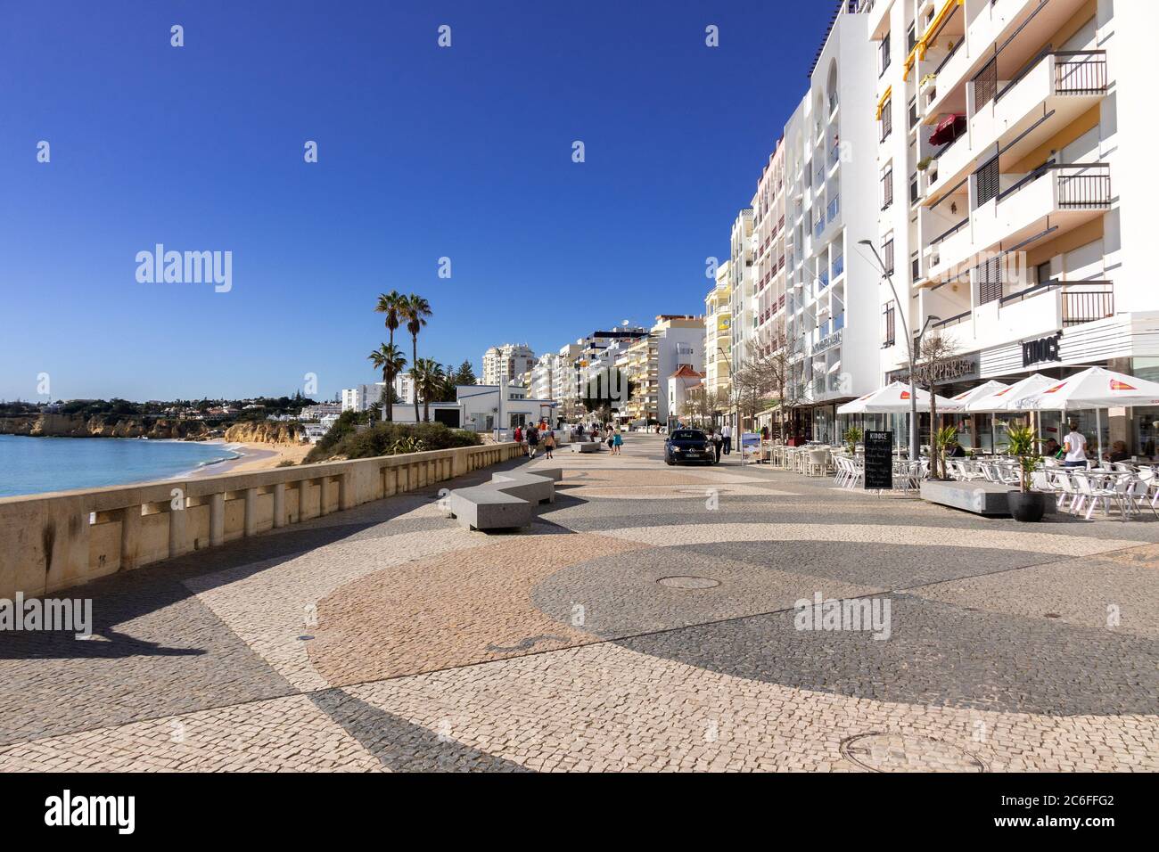 Apartment Buildings And Cafe Restaurants On Ave Beira Mar In Armacao de ...