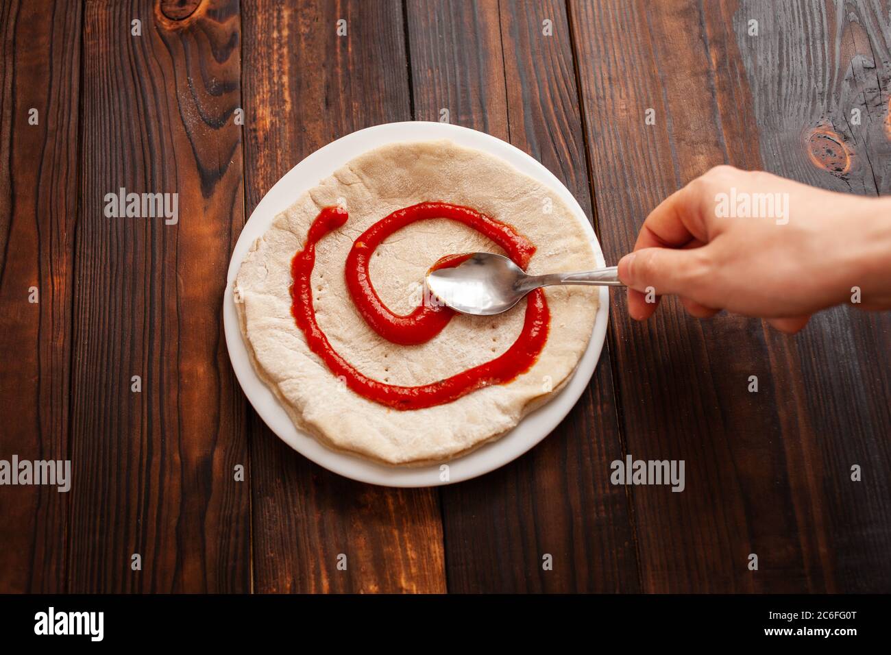 Instructions for making pizza. DIY Stock Photo - Alamy