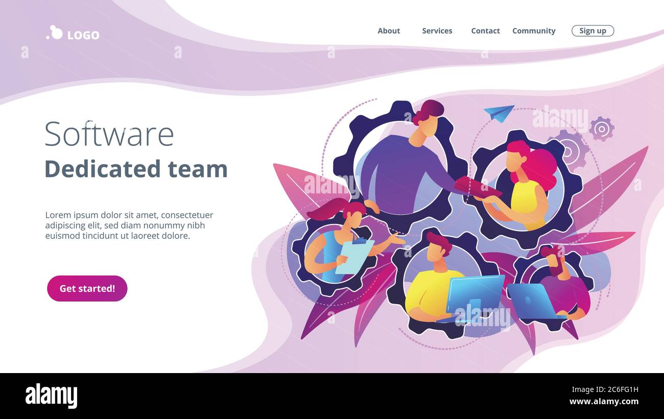 Dedicated team it concept vector illustration Stock Vector Image & Art ...