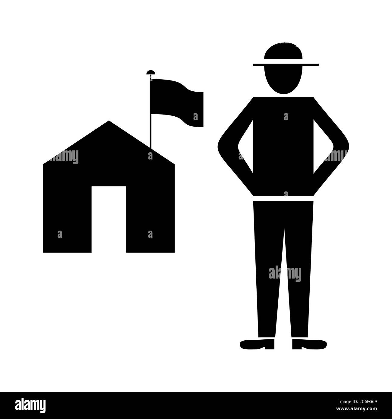 Ranger station sign Stock Vector Images - Alamy