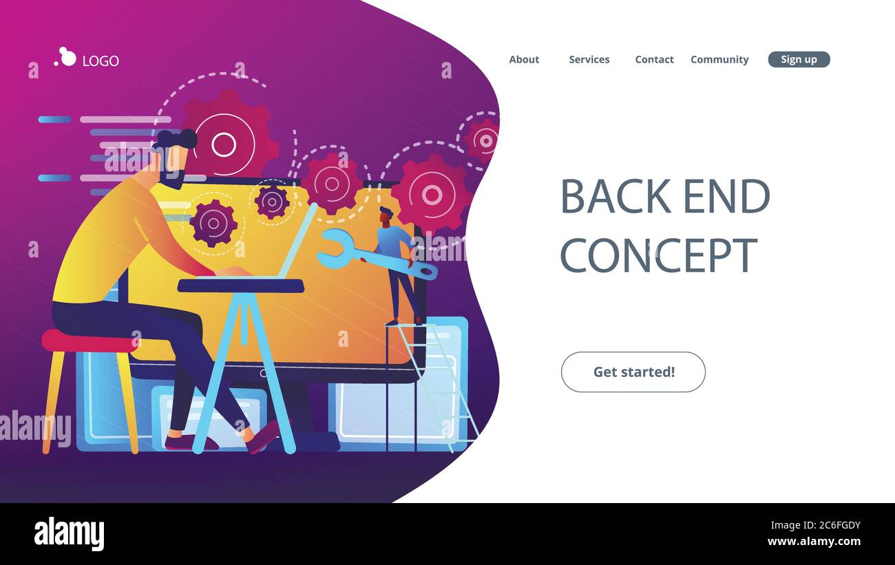 Back end development it concept vector illustration Stock Vector Image ...