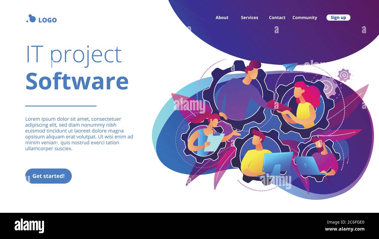 Dedicated team it concept vector illustration Stock Vector Image & Art ...