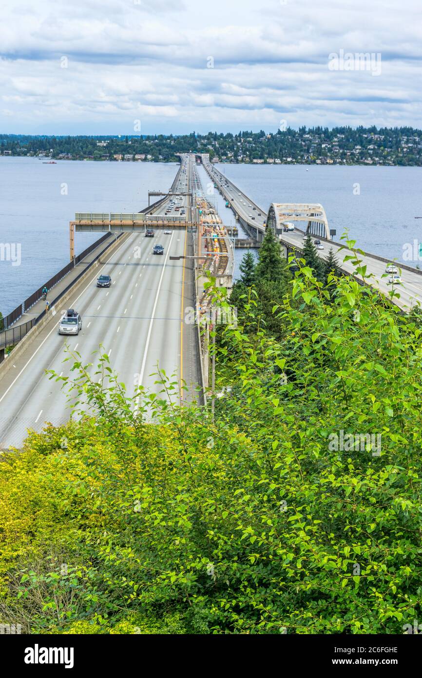Interstate 90 floating bridges hi-res stock photography and images - Alamy