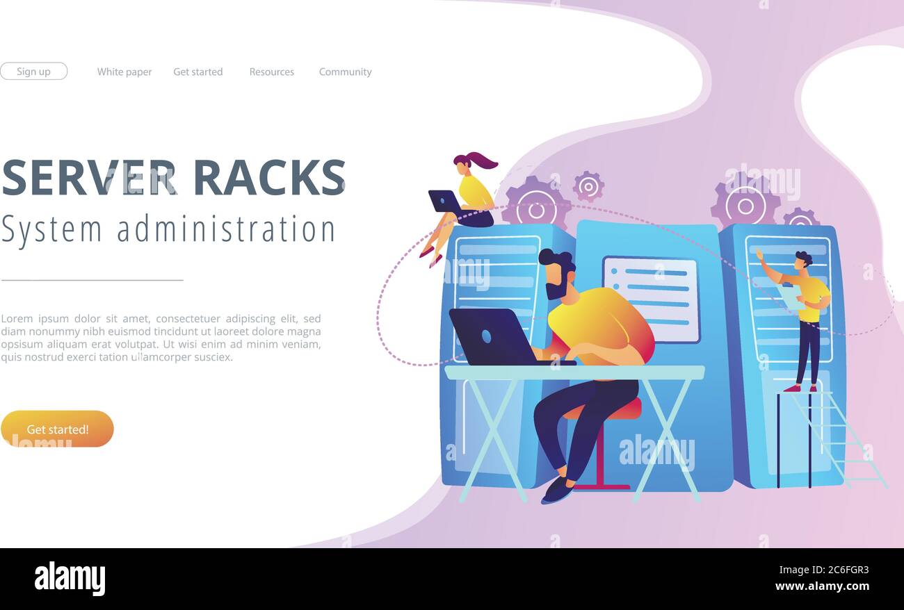 System administration concept vector illustration Stock Vector Image ...