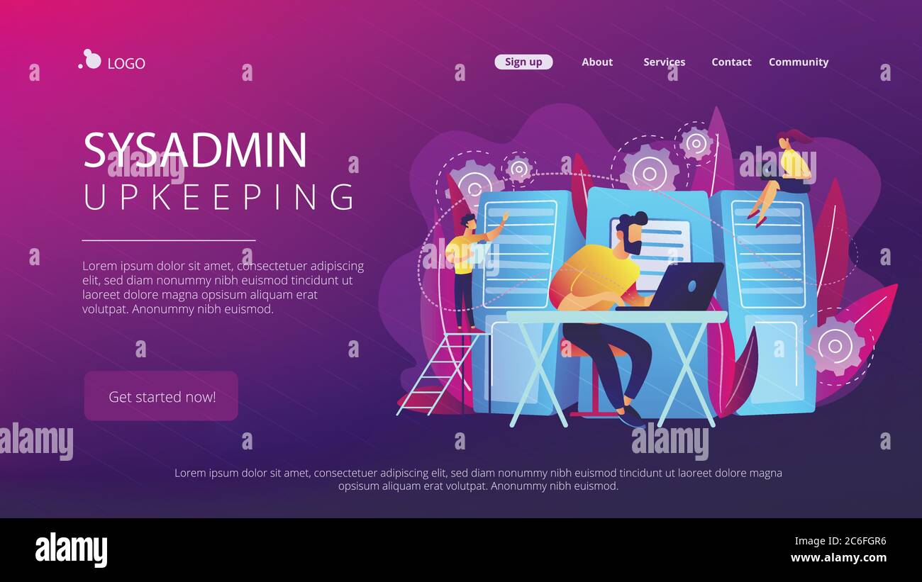 System administration concept vector illustration Stock Vector Image ...