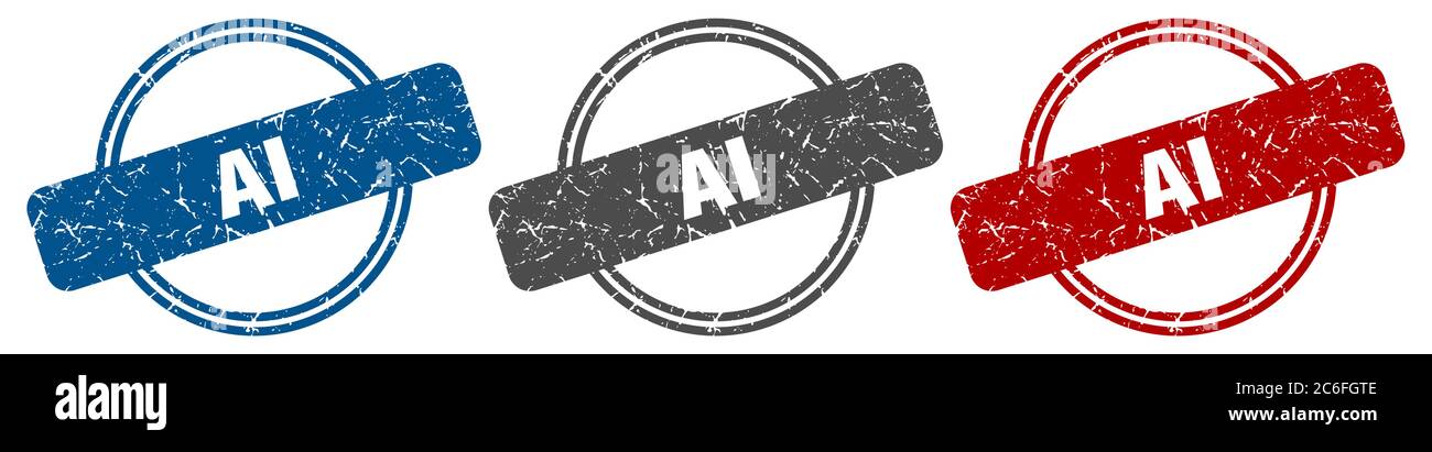 ai stamp. ai sign. ai label set Stock Vector Image & Art - Alamy