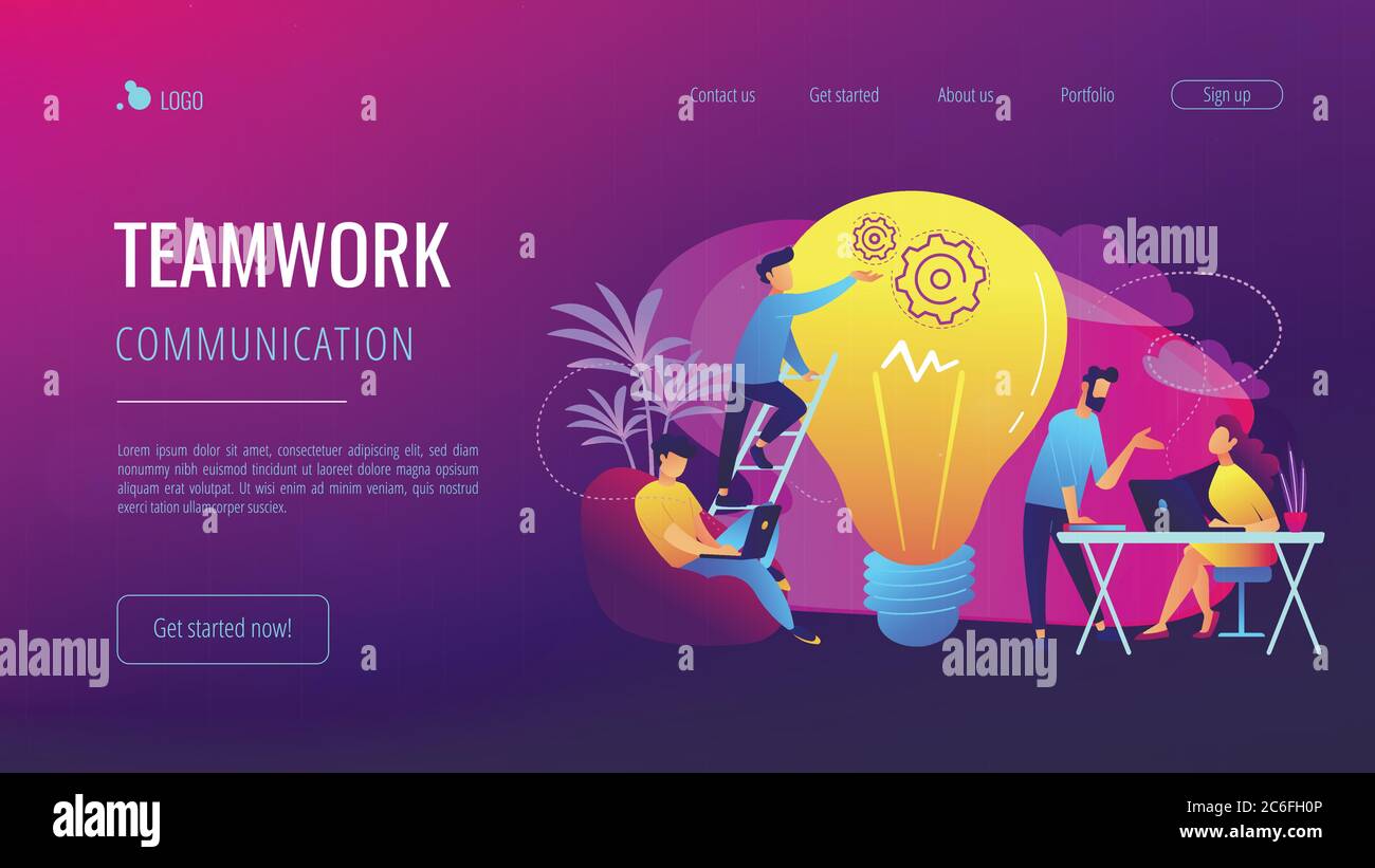 Coworking concept landing page Stock Vector Image & Art - Alamy