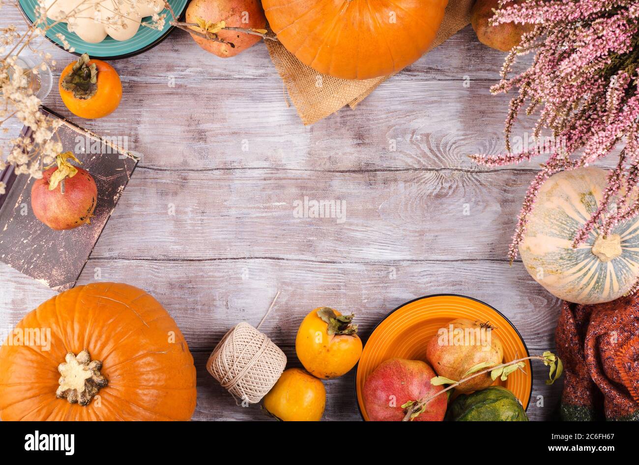 Autumn orange palette frame background Stock Photo - Alamy