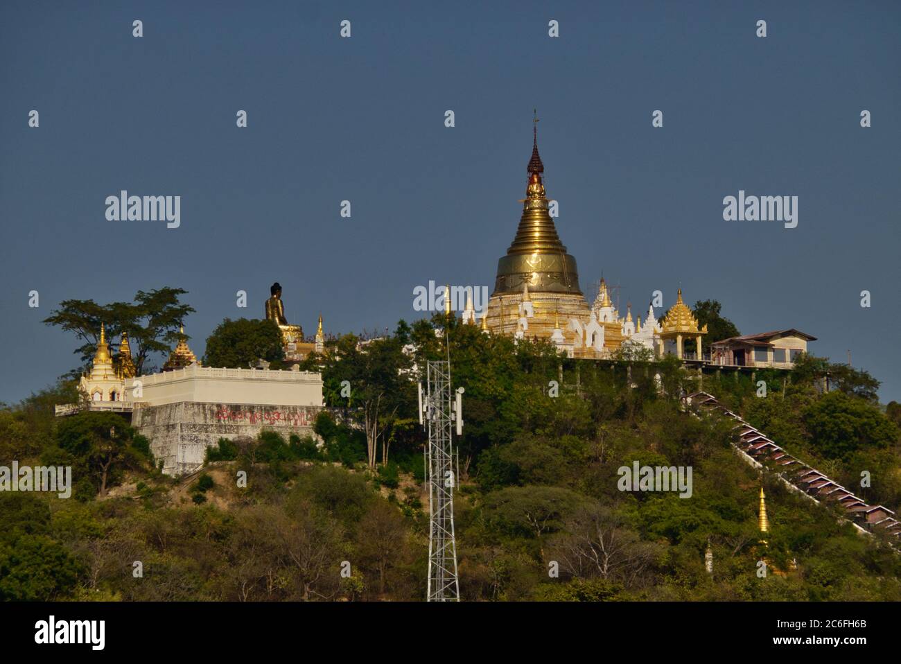 Sagaing, Myanmar - January 15th, 2019: The beautiful Shin Pin Nan Kain ...
