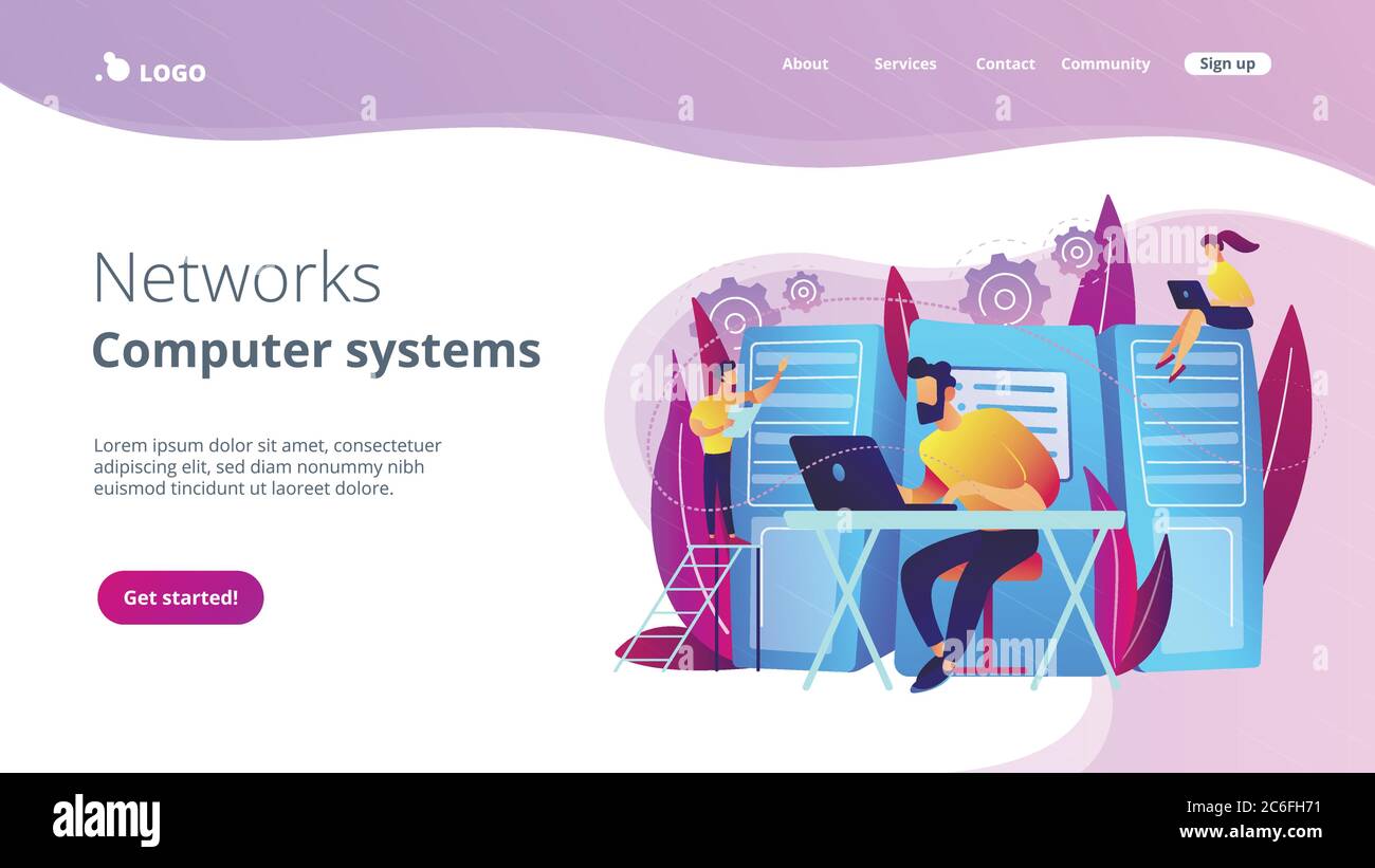 System administration concept vector illustration Stock Vector Image ...