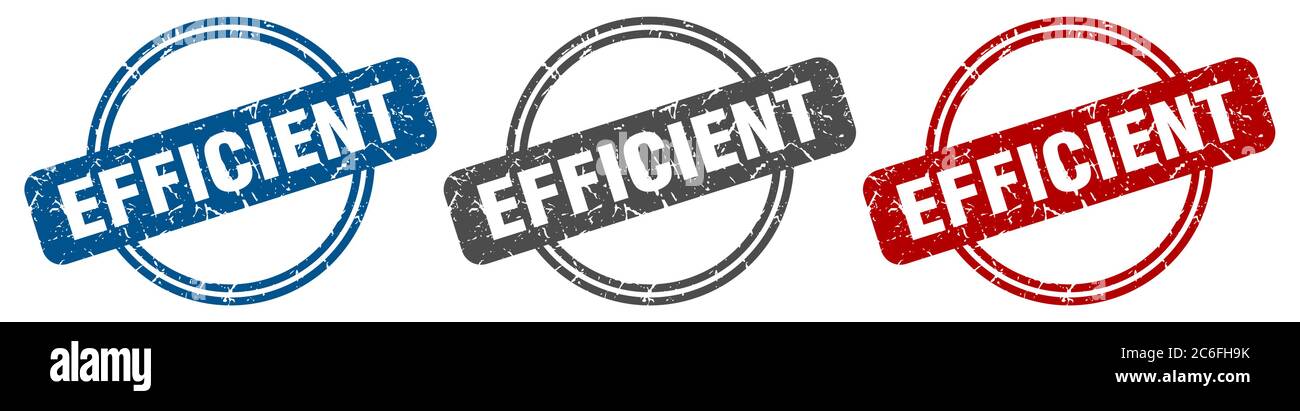 efficient stamp. efficient sign. efficient label set Stock Vector Image ...