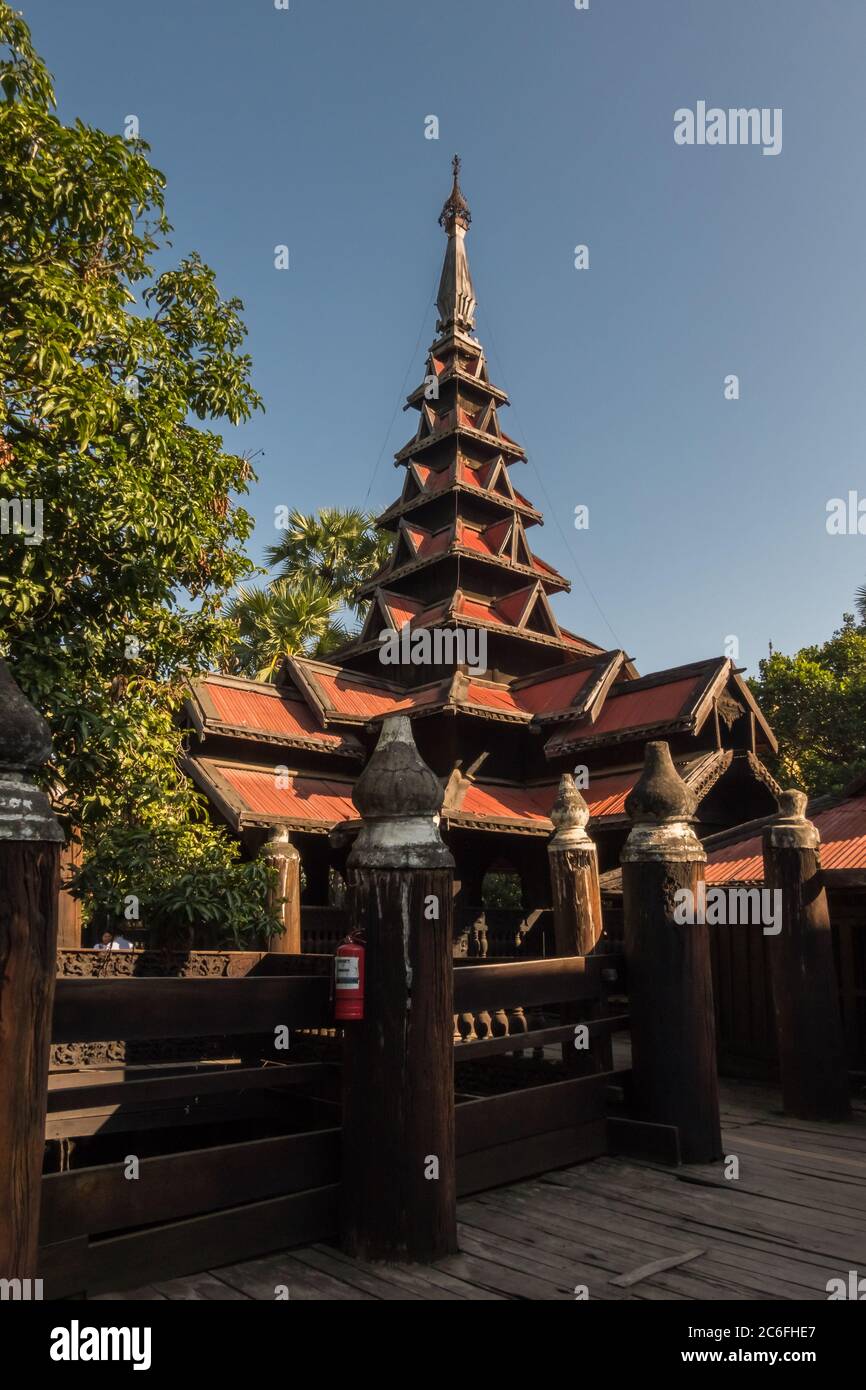 The Bagaya Monastery, built from teak wood, located at the former ...