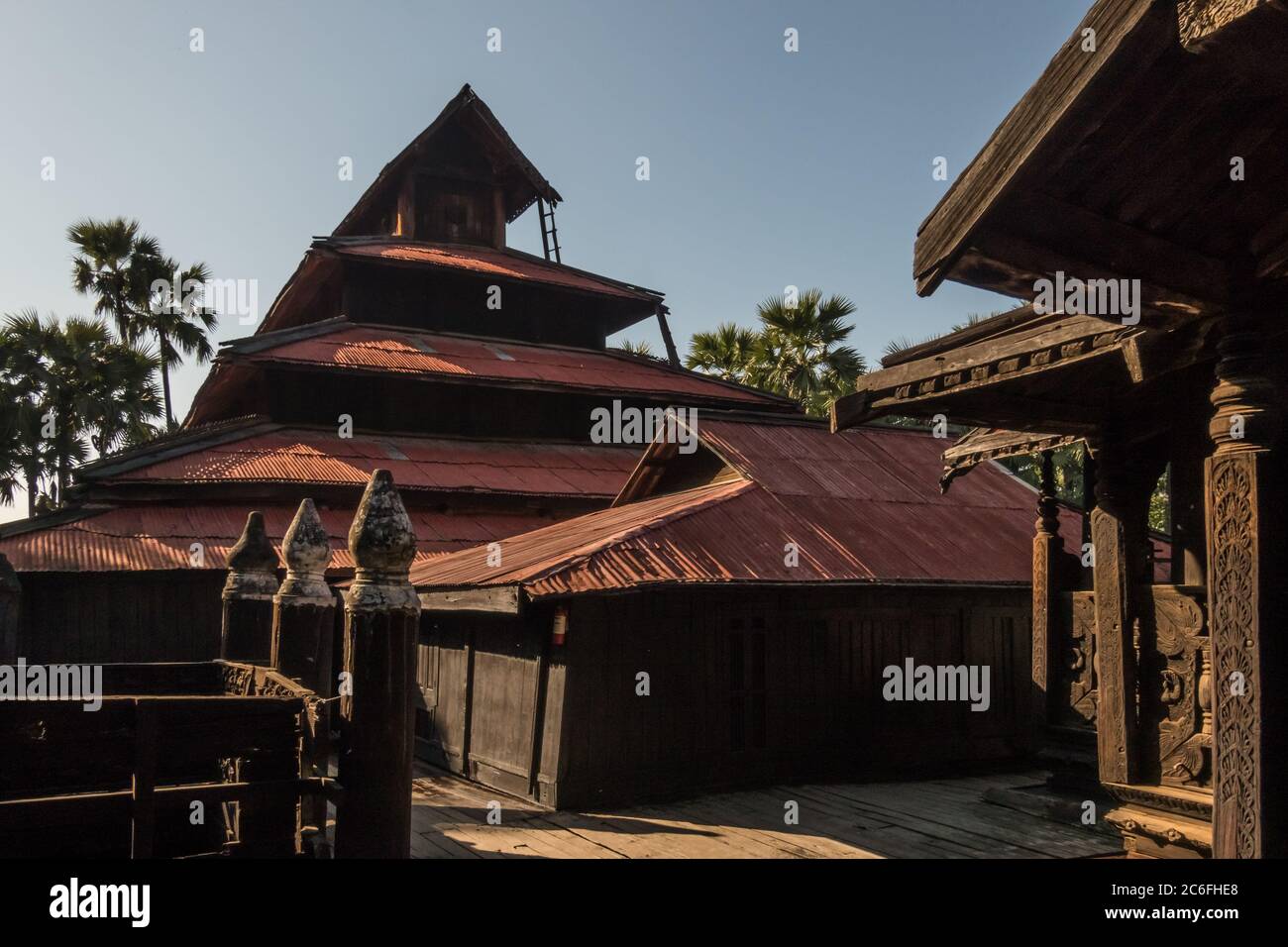The Bagaya Monastery, built from teak wood, located at the former ...